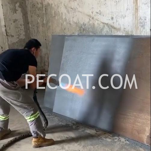 Seuneu Semprot Thermoplastic Bubuk pikeun Steel, Kai jeung Beton