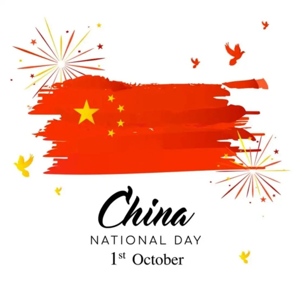 Libur Hari Nasional China: 1 Oktober hingga 7 Oktober.